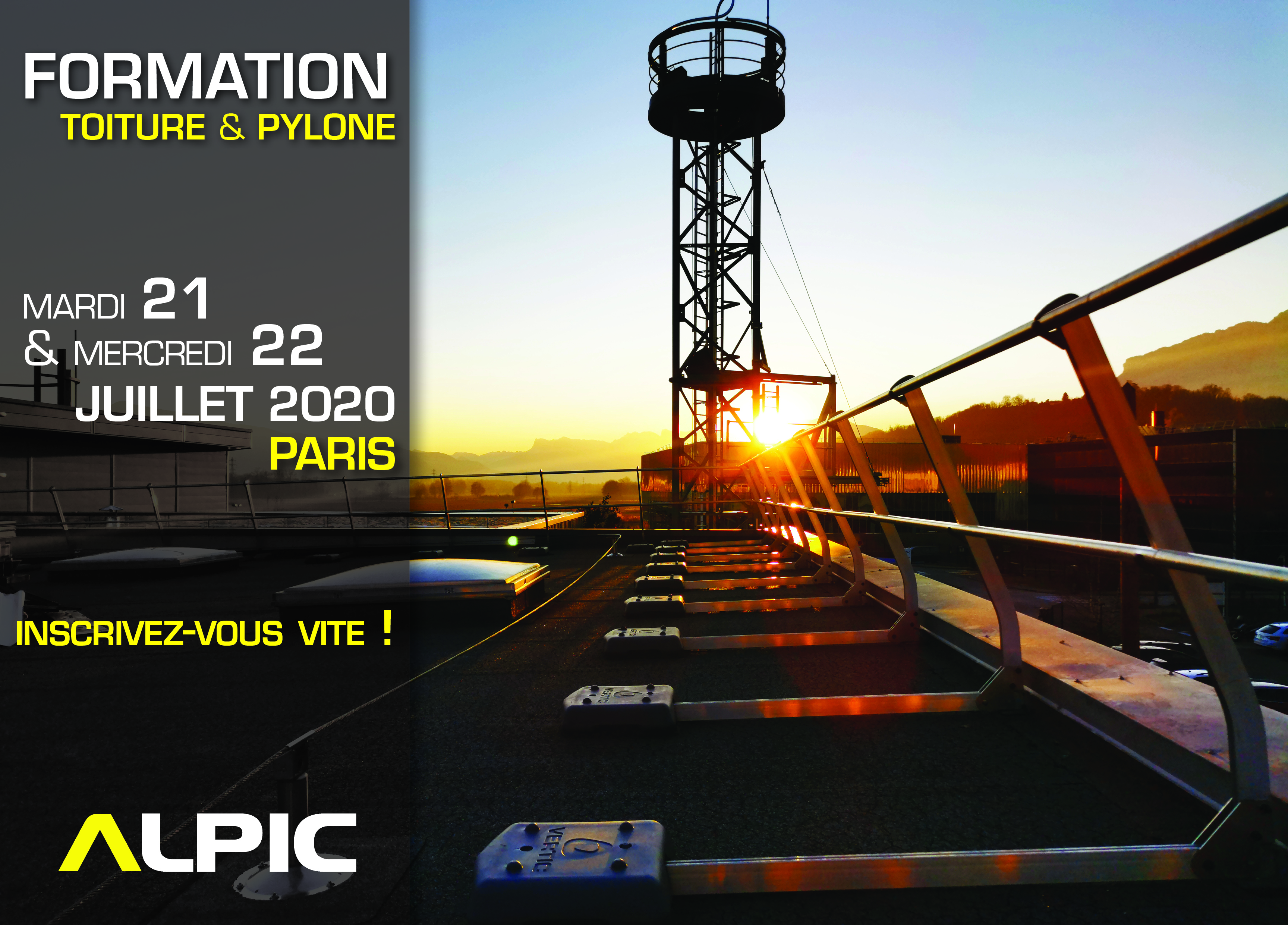 ALPIC vous convie à sa formation "Toiture & Pylône" à Paris les 22 & 23 ...